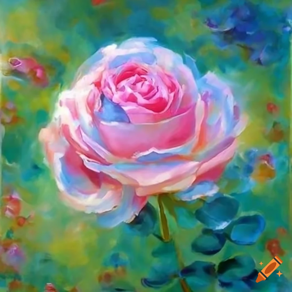 Monet roses on Craiyon