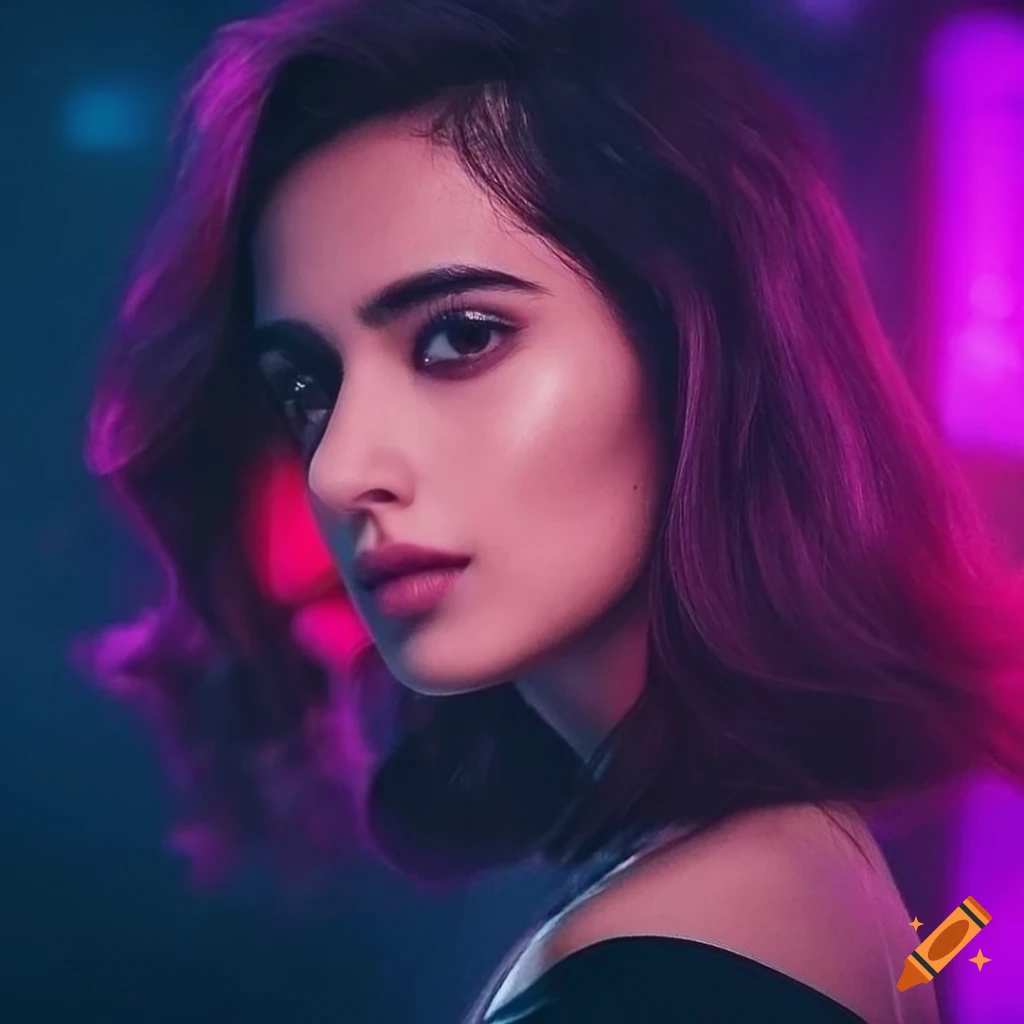 A stunning side profile of a beautiful aisha ahmed with dark shoulder ...