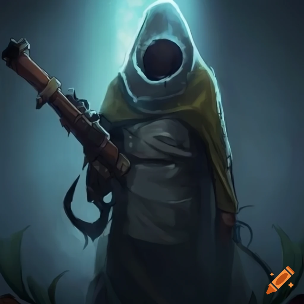 Rpg ghost using weapons and shield on Craiyon