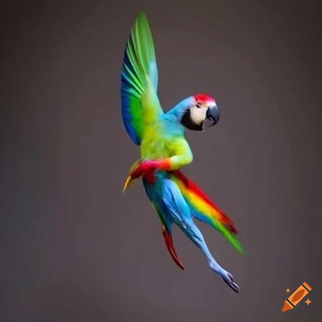 Abstract salsa dance parrot