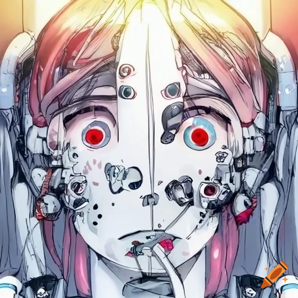 Robot with a heart on Craiyon