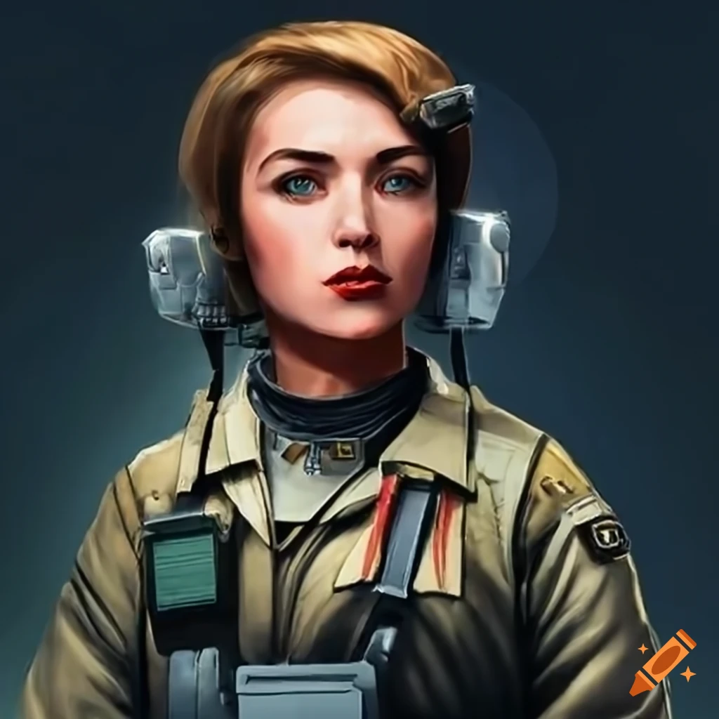 Communist female space pilot