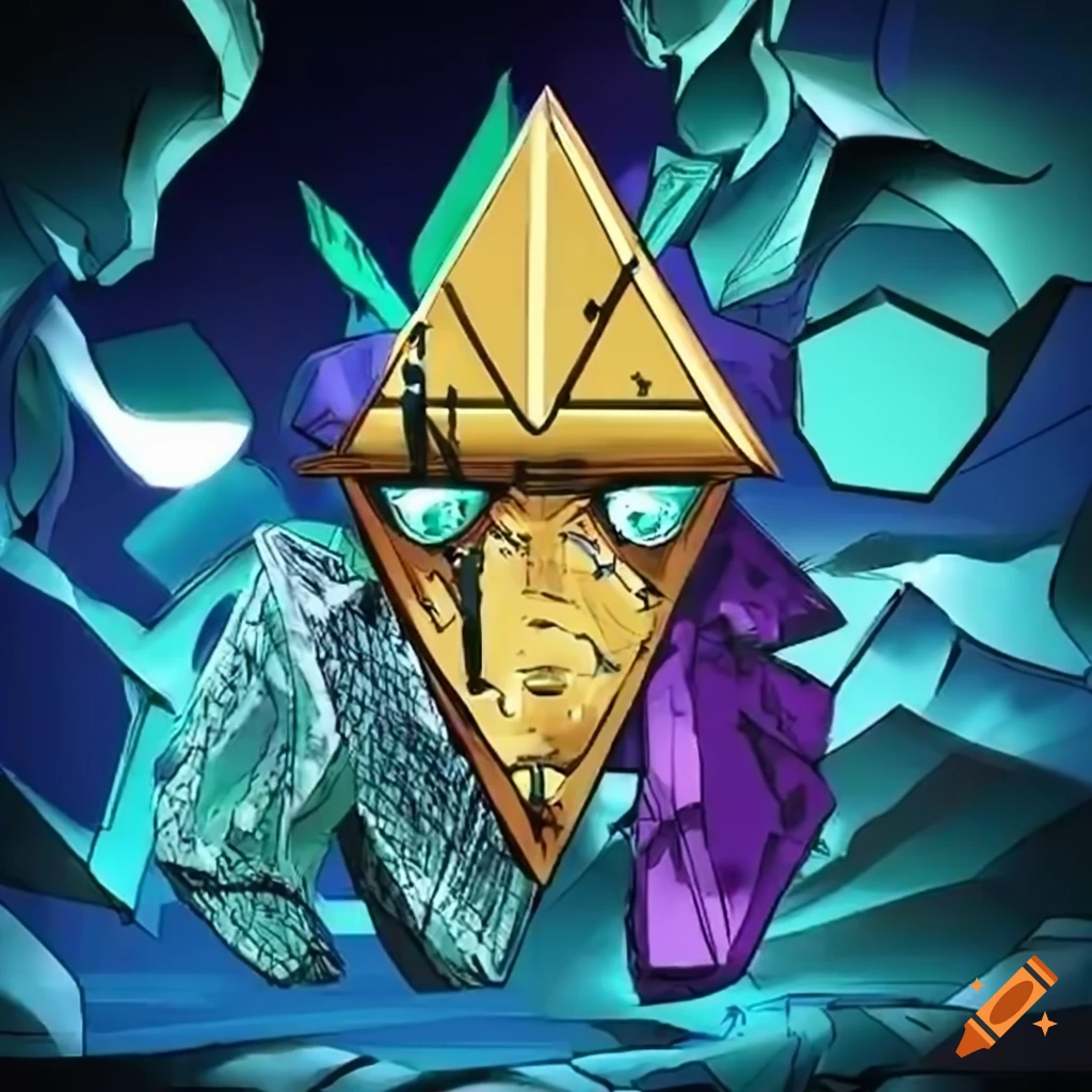 Design an image of a stand based on the concept of "Rhombus-shaped ...