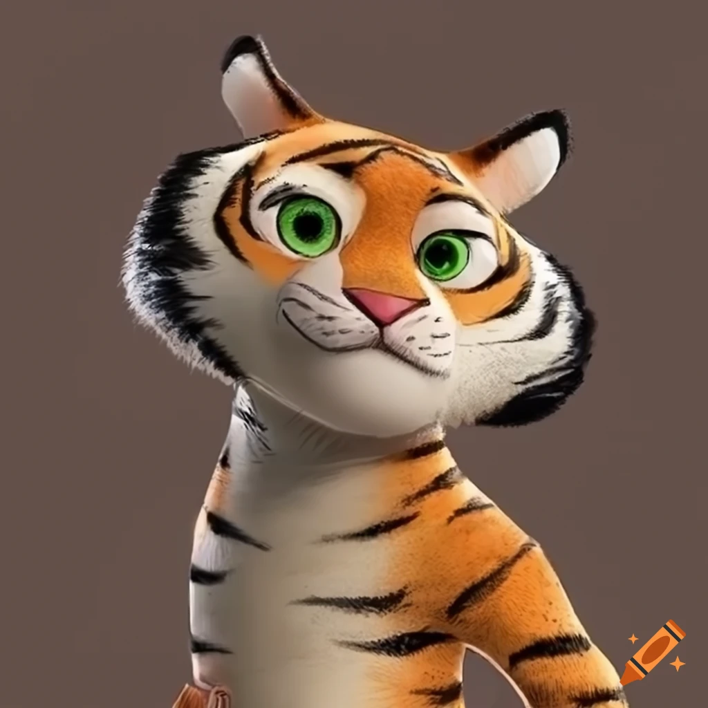 Pixar tiger character design on Craiyon