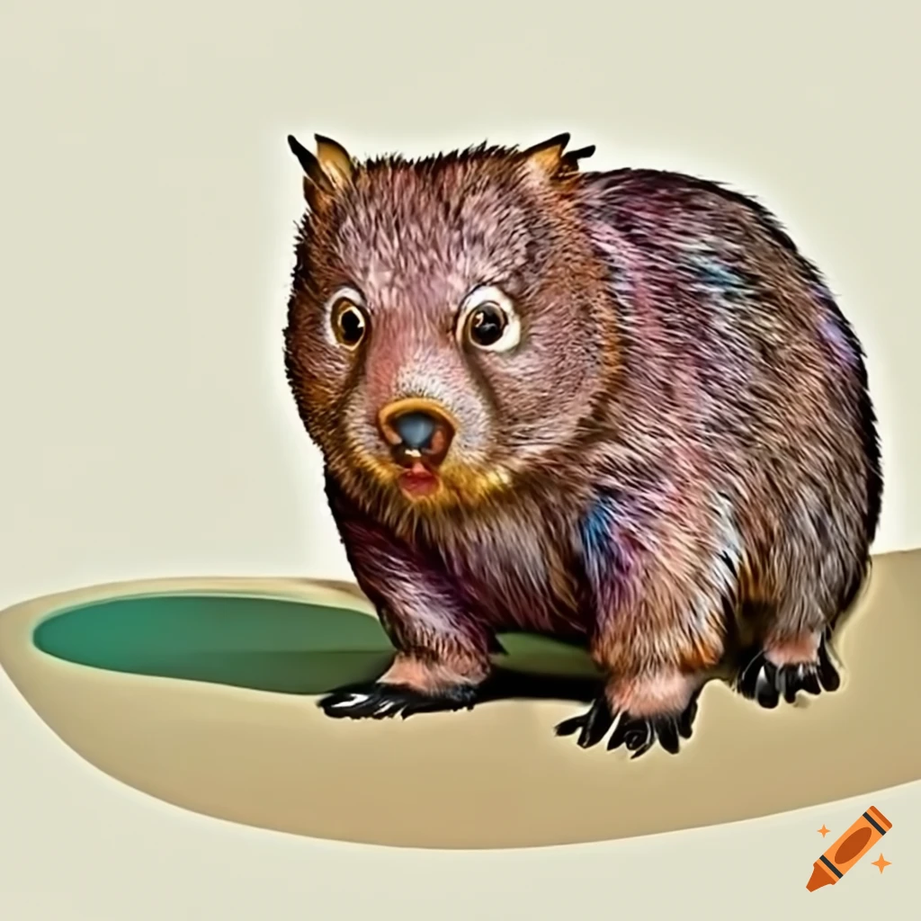Wombat wearing open toed shoes