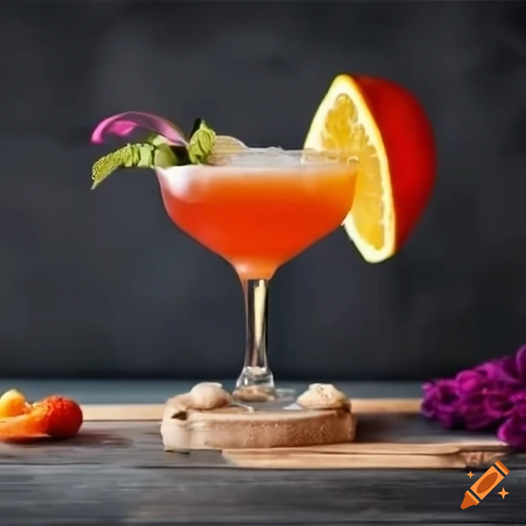 A vibrant cocktail mix with a catchy quote for social media