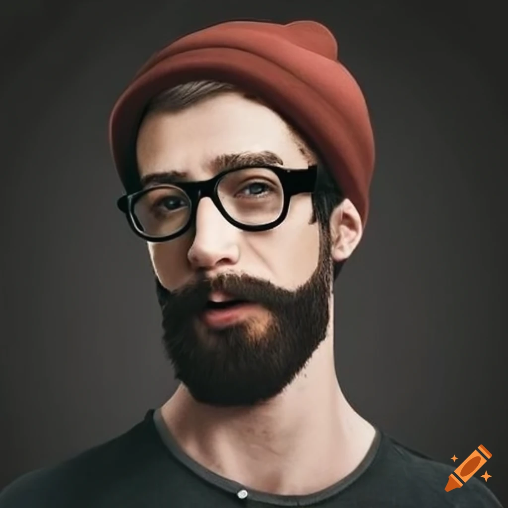 Simple male canadian hipster on Craiyon