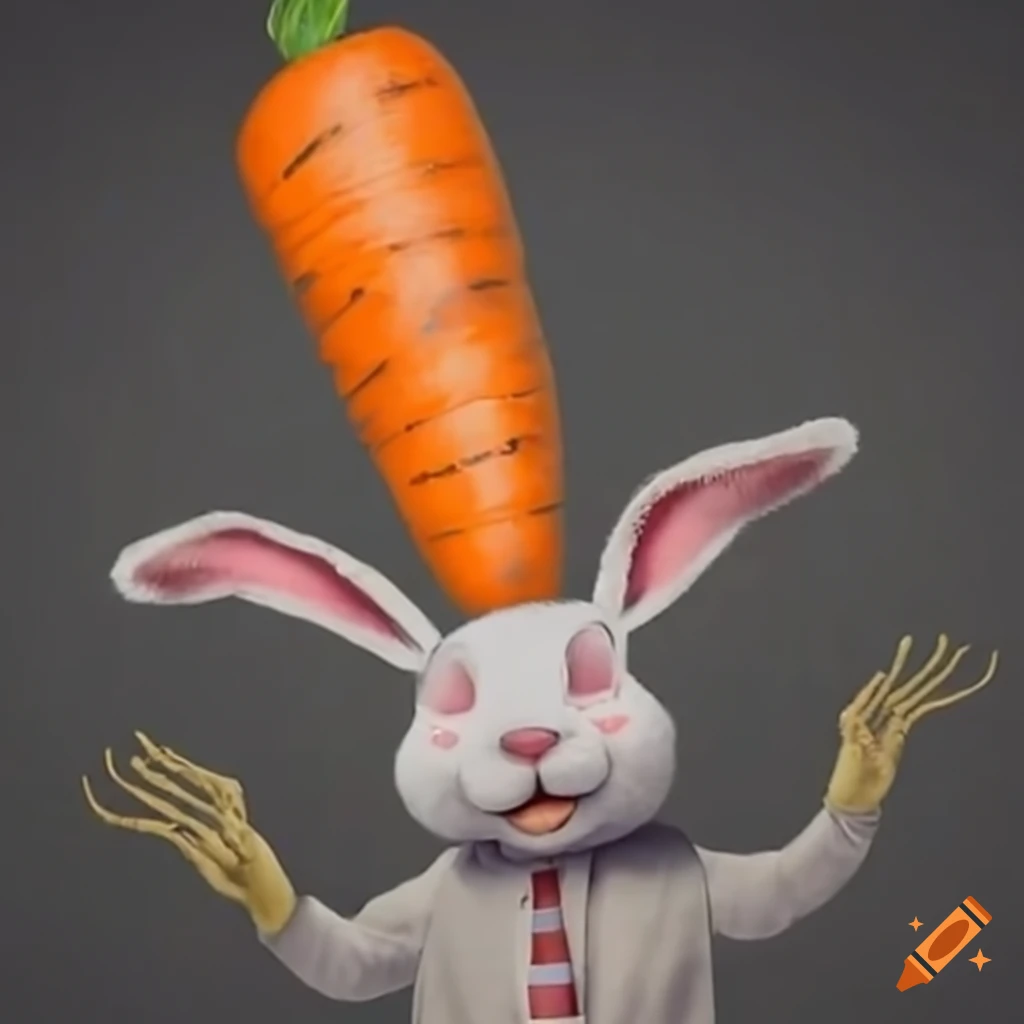 A carrot-made election sign promoting a mayoral rabbit's campaign on ...