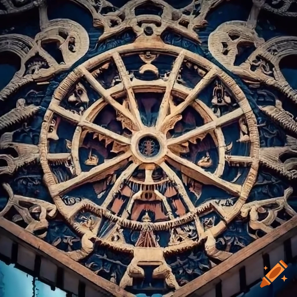 The sephiroth tree and the wheel of samsara in the form of a building ...