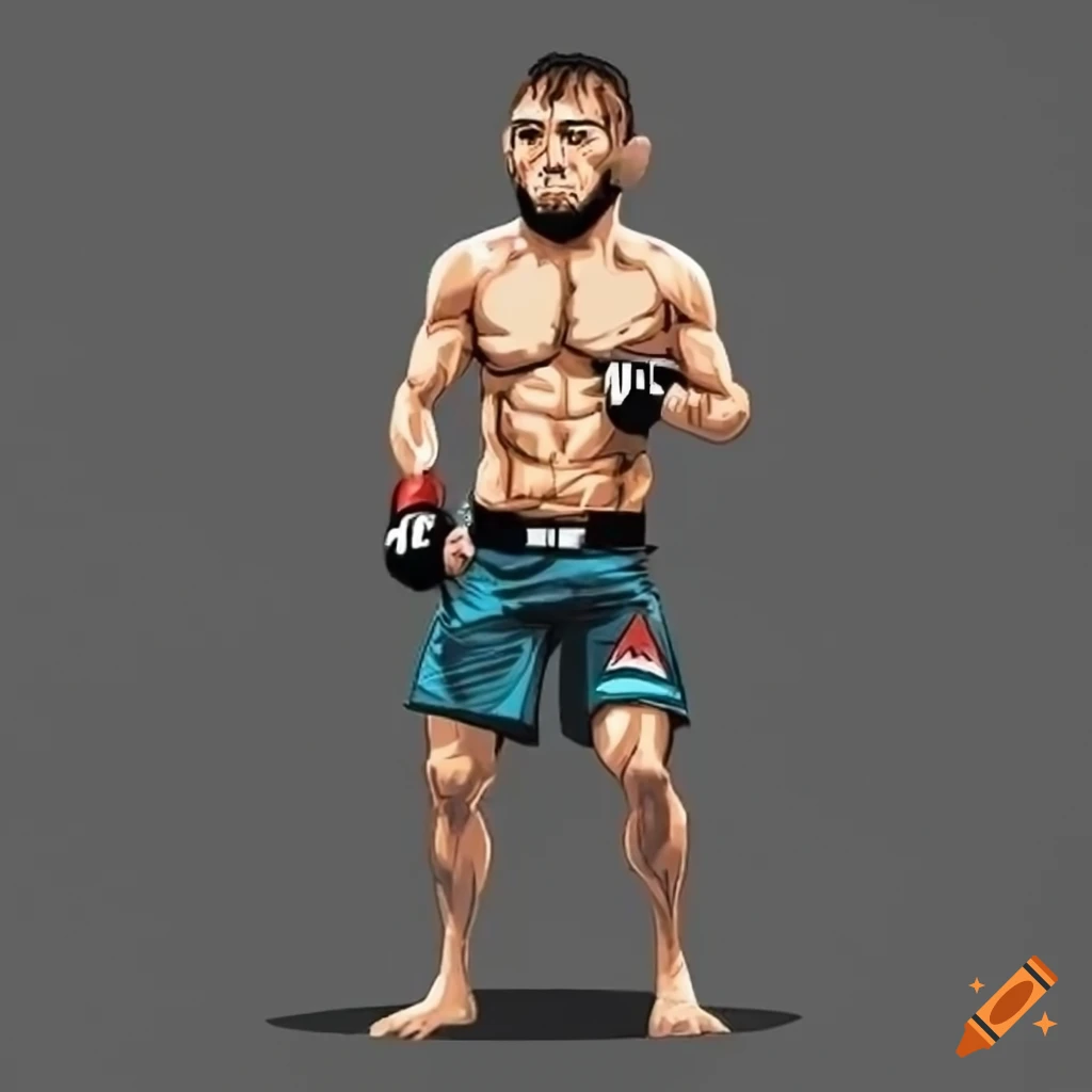 Classic Vector Logo, mma fighter, Full body, UFC Khabib, Comics style ...