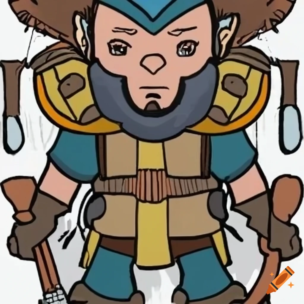 Brave adventurer ready