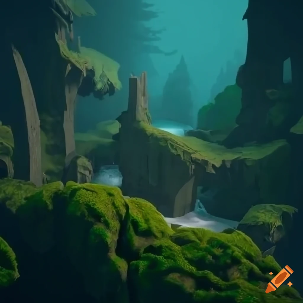 N the background between formation from above fantasy RPG game forest ...