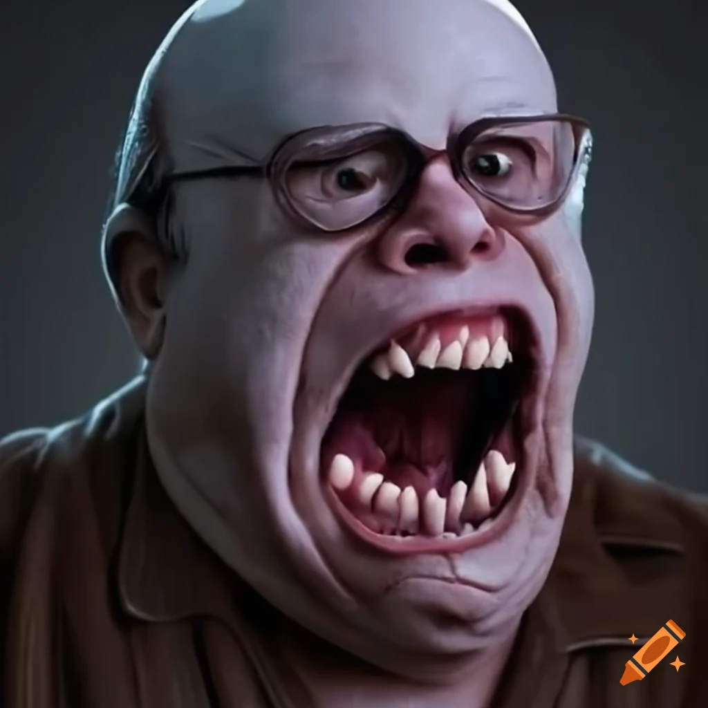 Danny devito as the little mouth of the xenomorph from alien on Craiyon