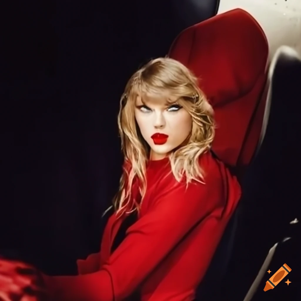 Taylor swift flying in qantas plane on Craiyon