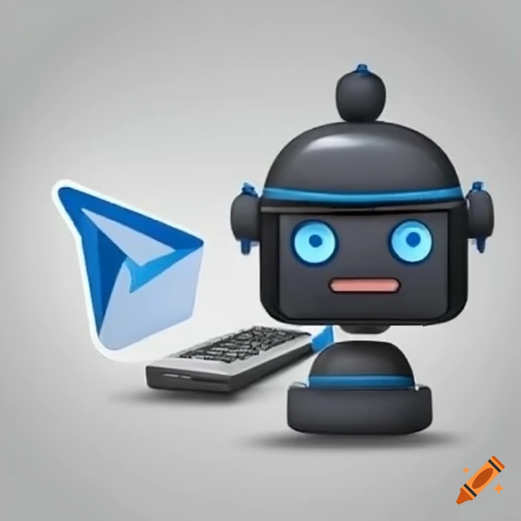 A picture that illustrates a telegram bot for computer clubs on Craiyon