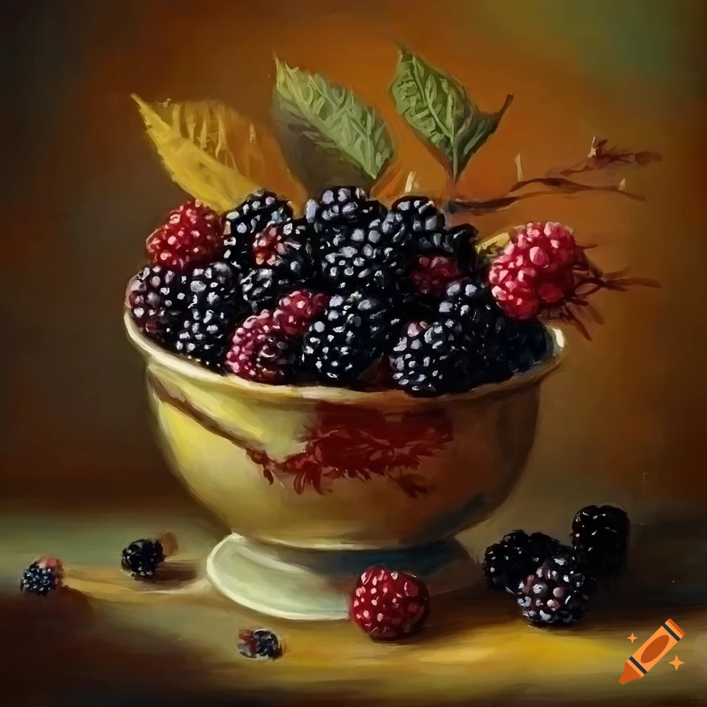 Blackberry Fruit Painting