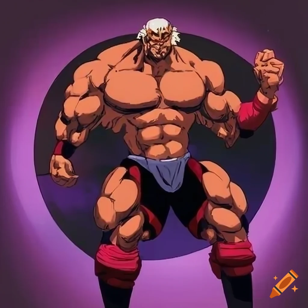 David N. Goliath Is a Giant Bodybuilder (80s Anime Style) on Craiyon