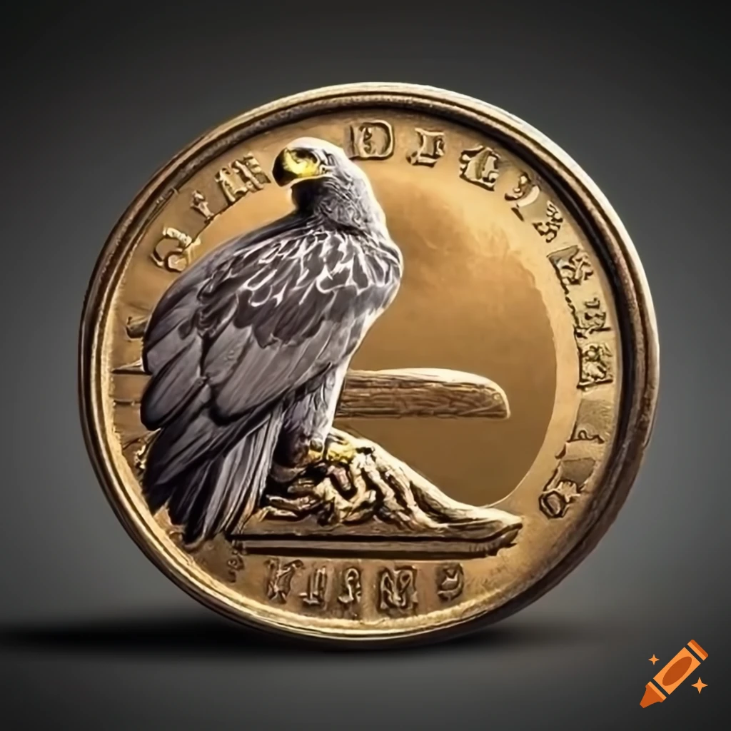 A coin with an eagle on Craiyon