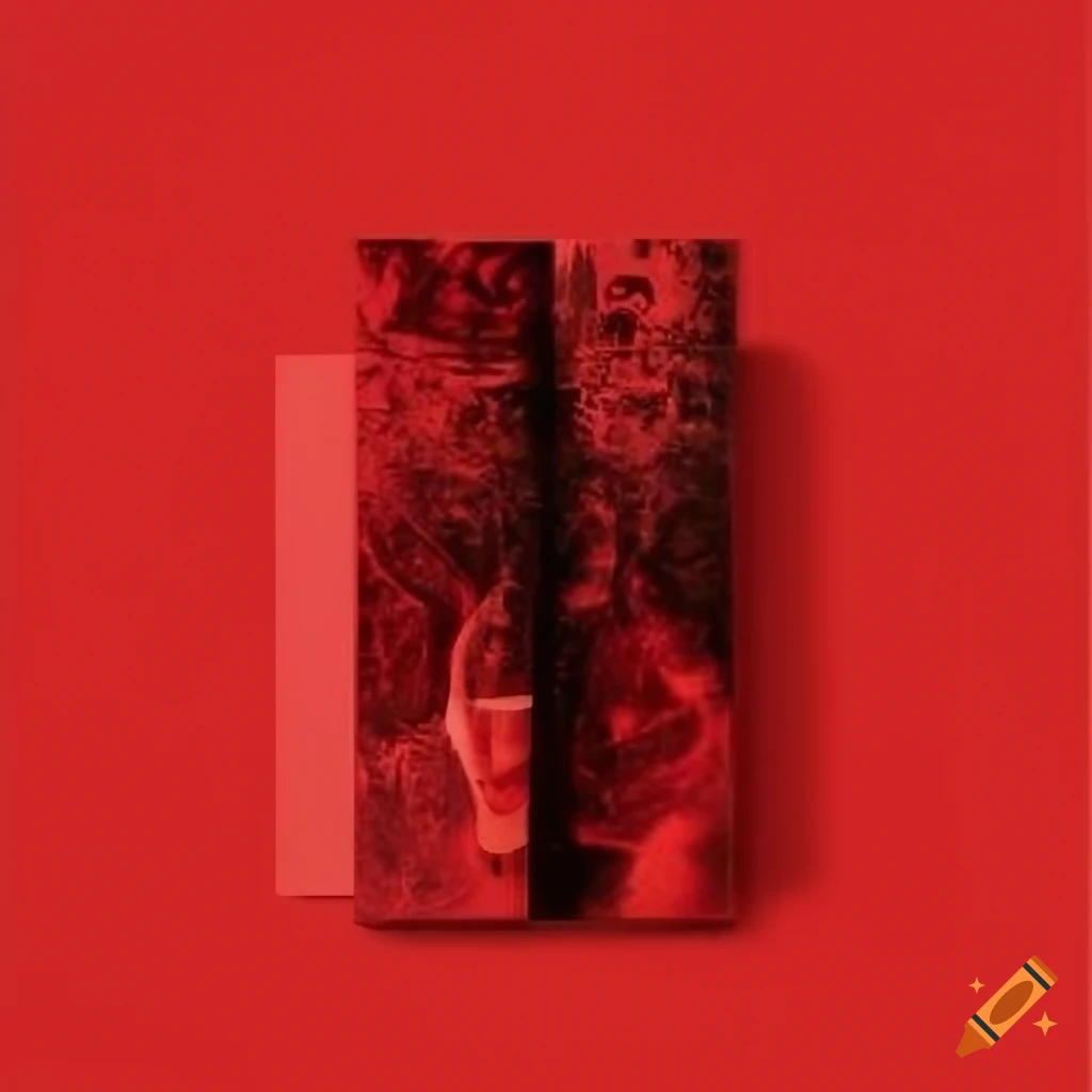 Red album cover on Craiyon