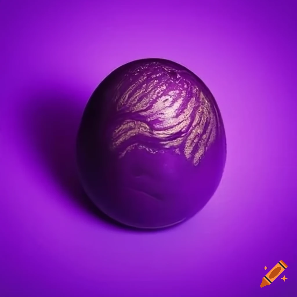 Round purple slime creature full of eggs