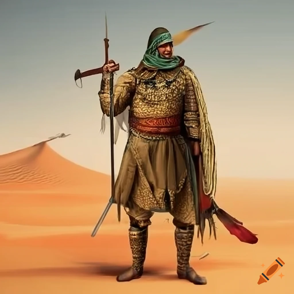 Algerian desert warrior on Craiyon