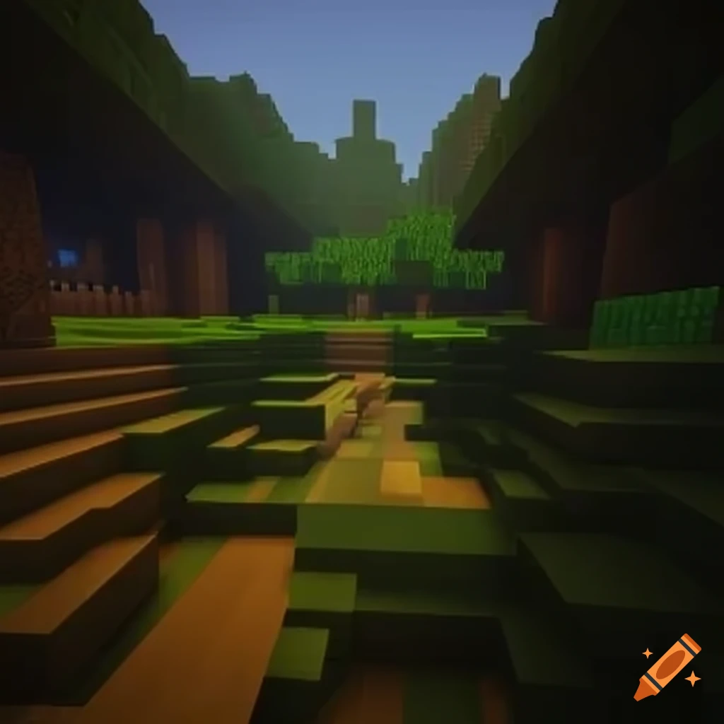 Minecraft journey begins on Craiyon