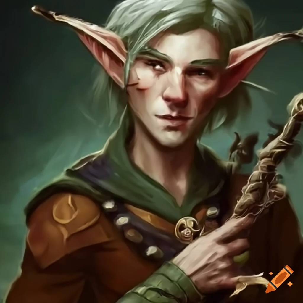 Man elf bard mocking on Craiyon