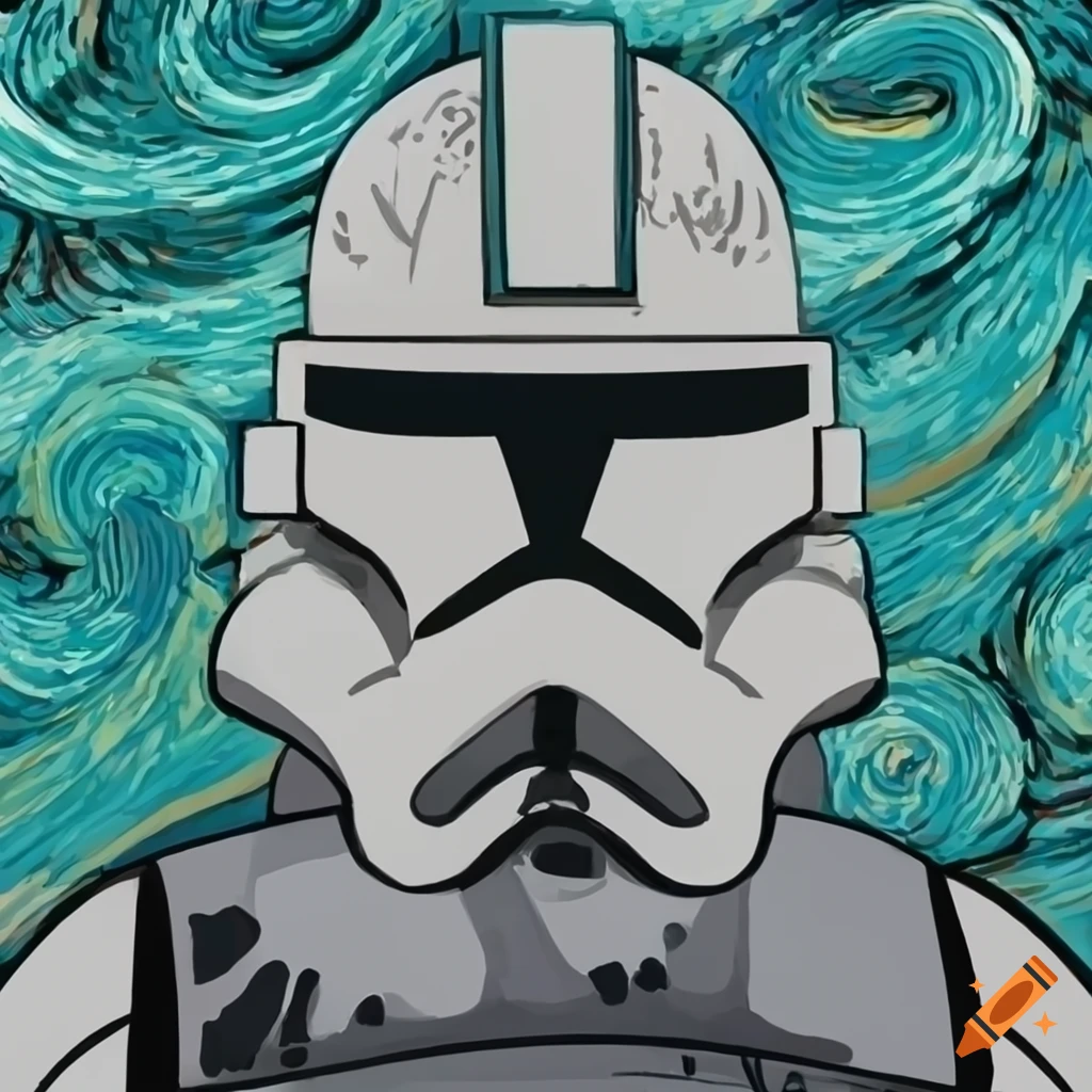 Clone trooper in van gogh style