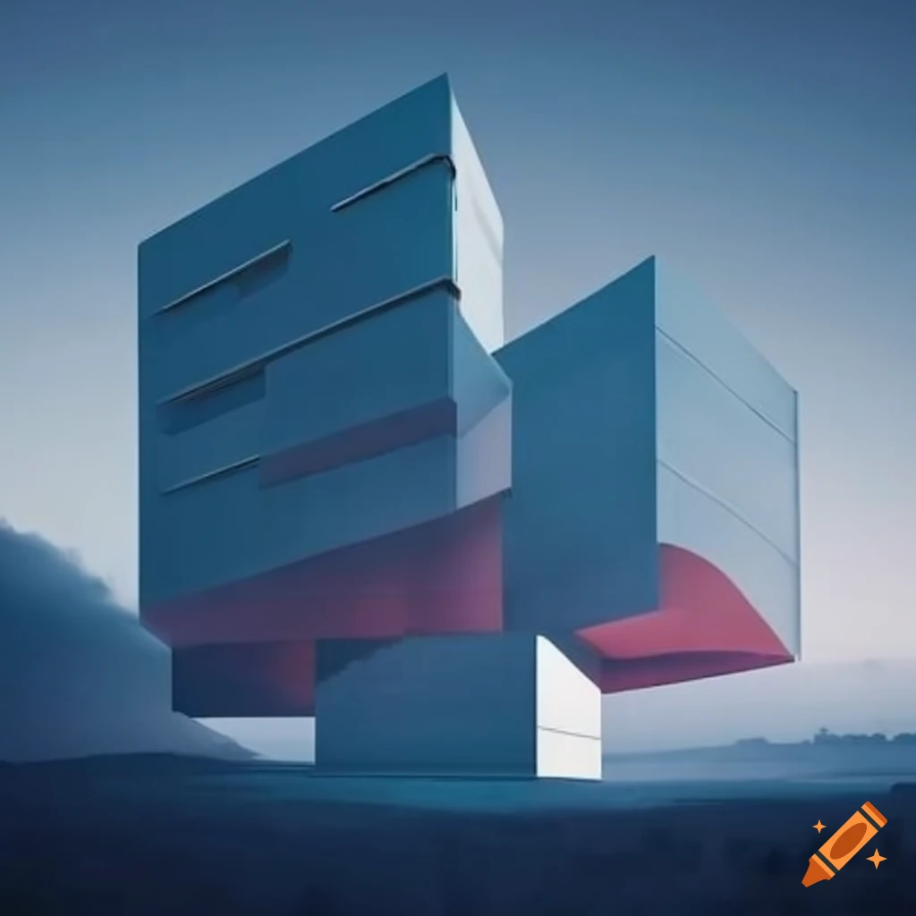 A modern building with a not solid base