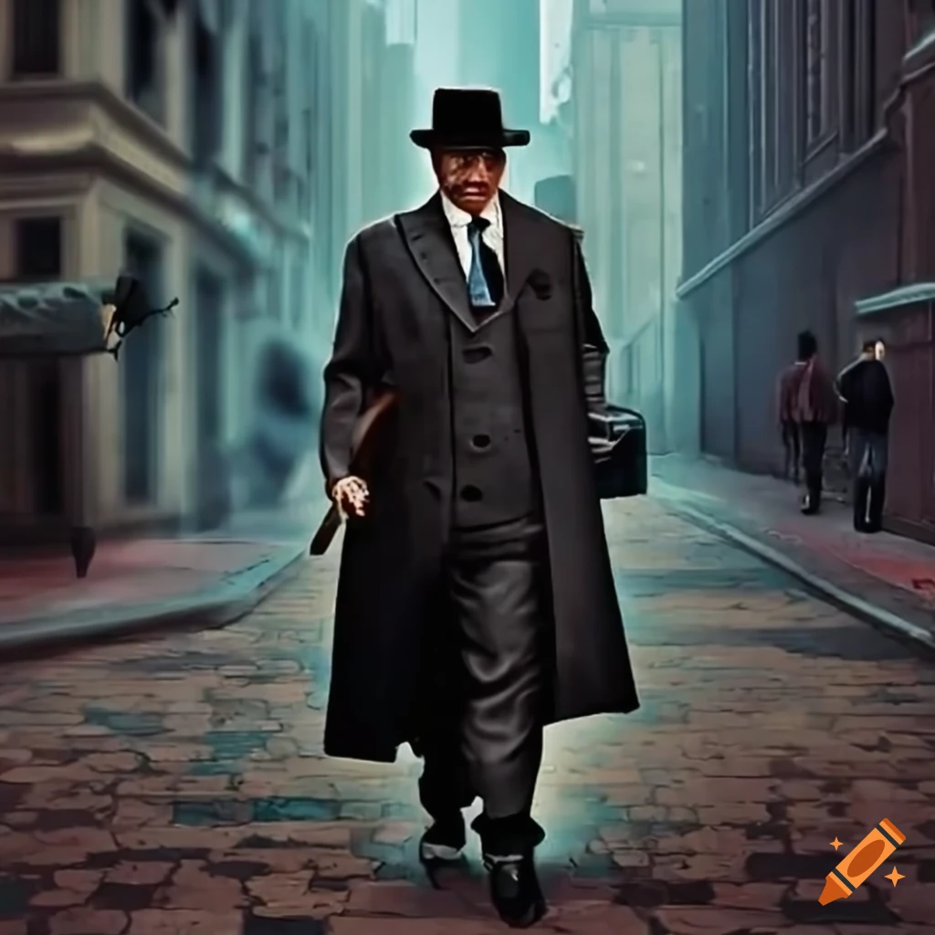 Mafia walking through the street on Craiyon