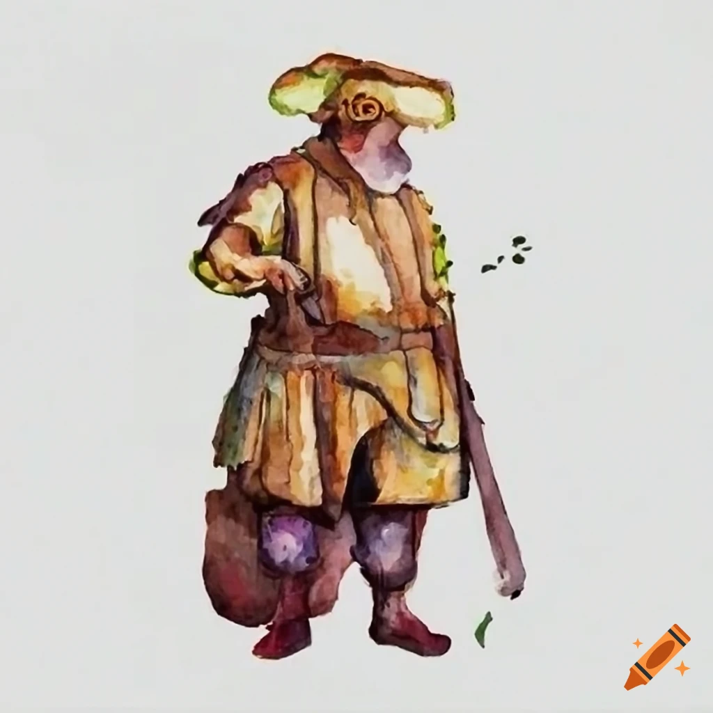 Medieval muscular duck trader on Craiyon