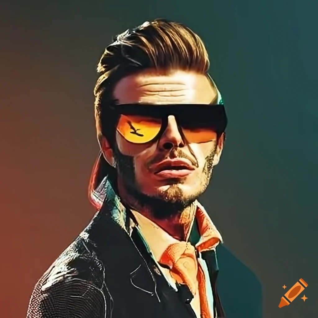David beckham as a retro rap star on Craiyon