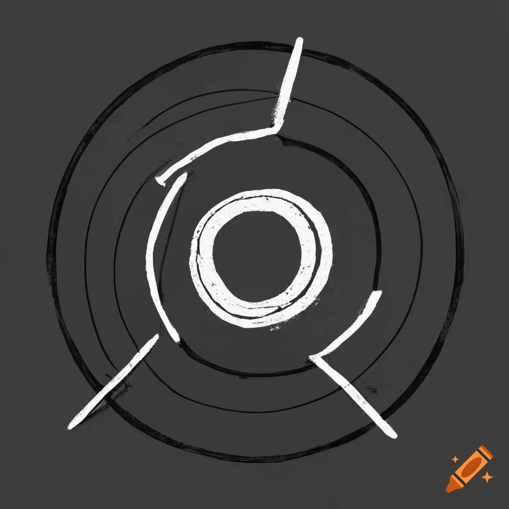 Minimalistic circle with three arrows pointing inwards with each arrow ...