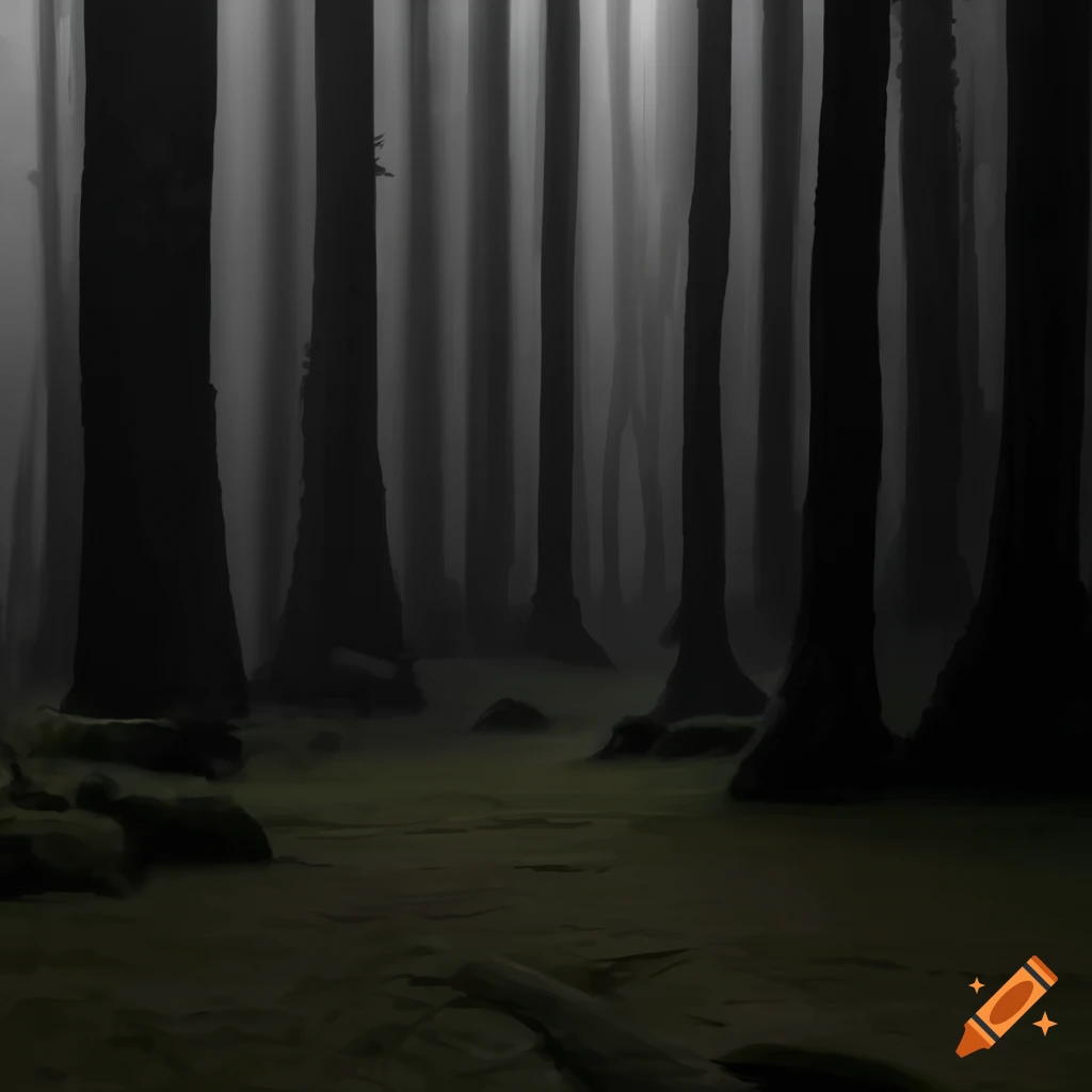 Dark gloomy forest