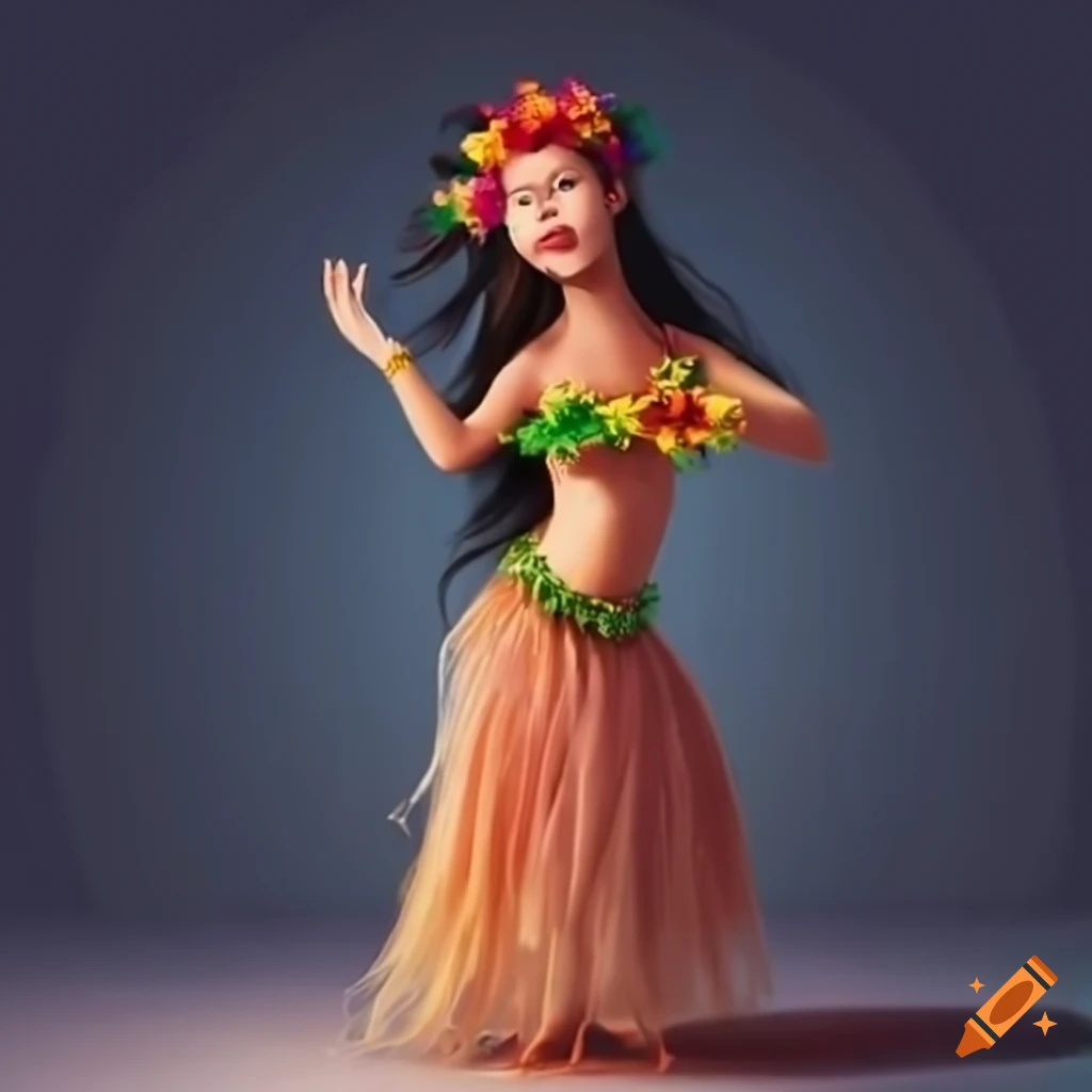 Hula girl dancing