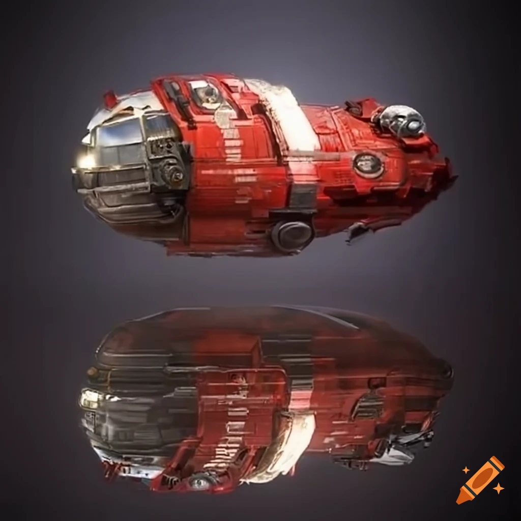 Red Dwarf spaceship on Craiyon