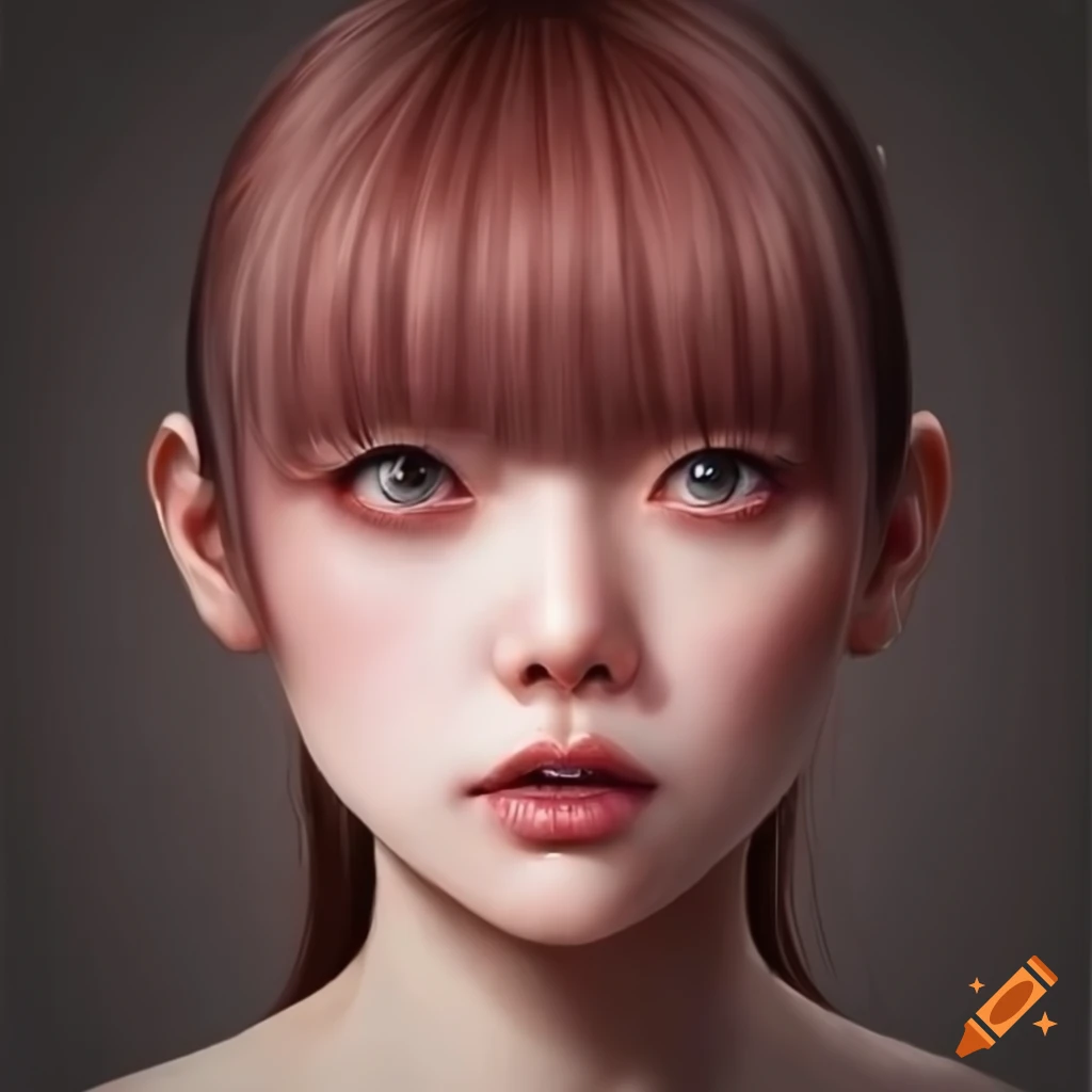 Makima, japanese, portrait, woman, realistic face, realistic eyes on ...