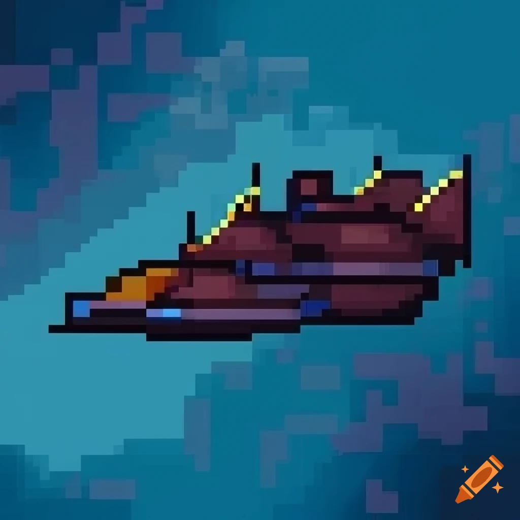 Spaceship pixel art on Craiyon
