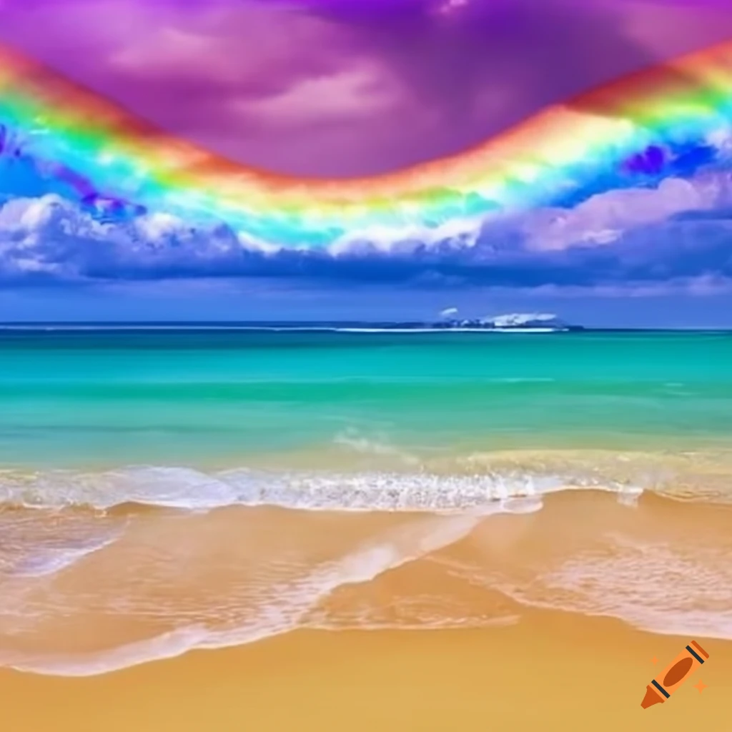 Arco iris praia on Craiyon