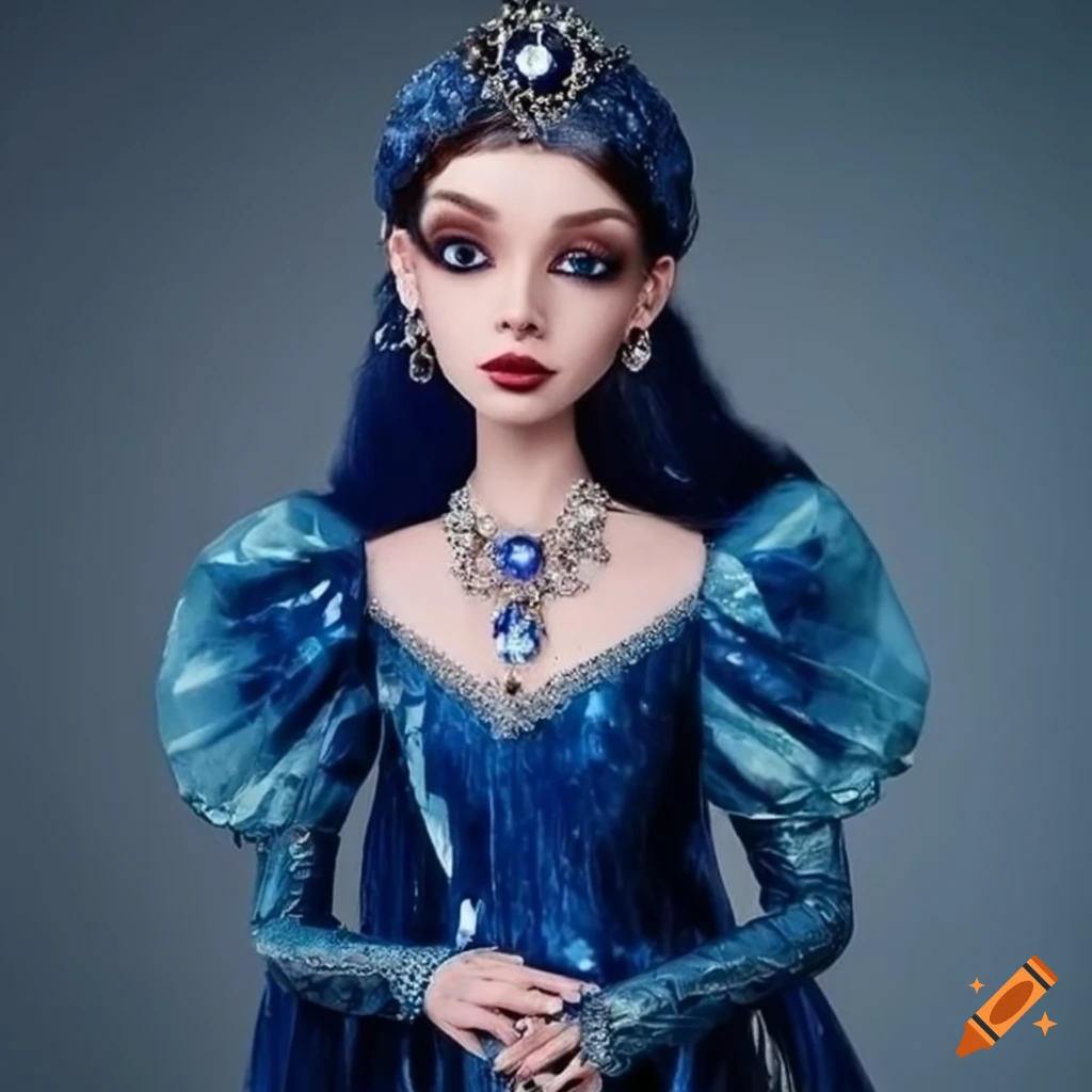 Beautiful dark haired princess ethereal with light eyes wearing a long ...