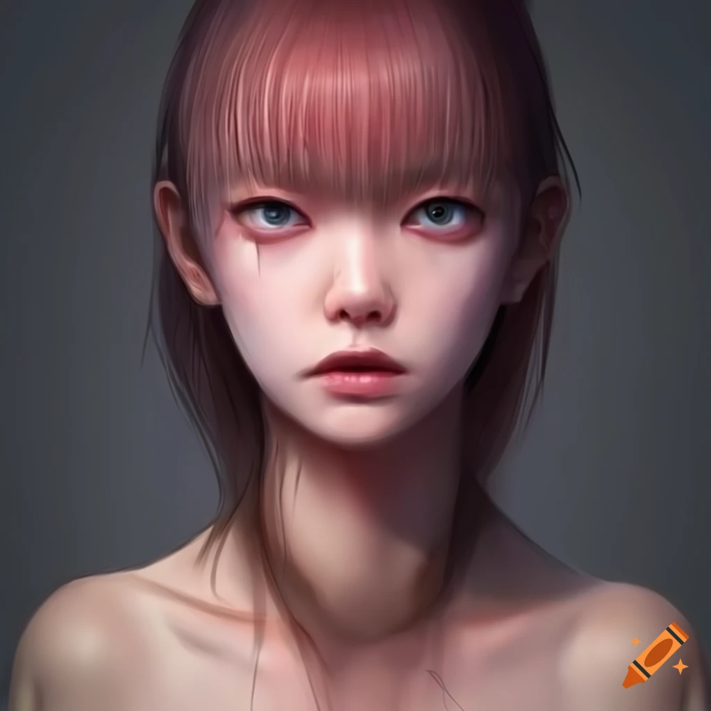 Makima, japanese, portrait, woman, realistic face, realistic eyes on ...