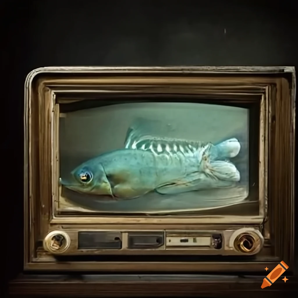 A fish in an old tv, mysteriously