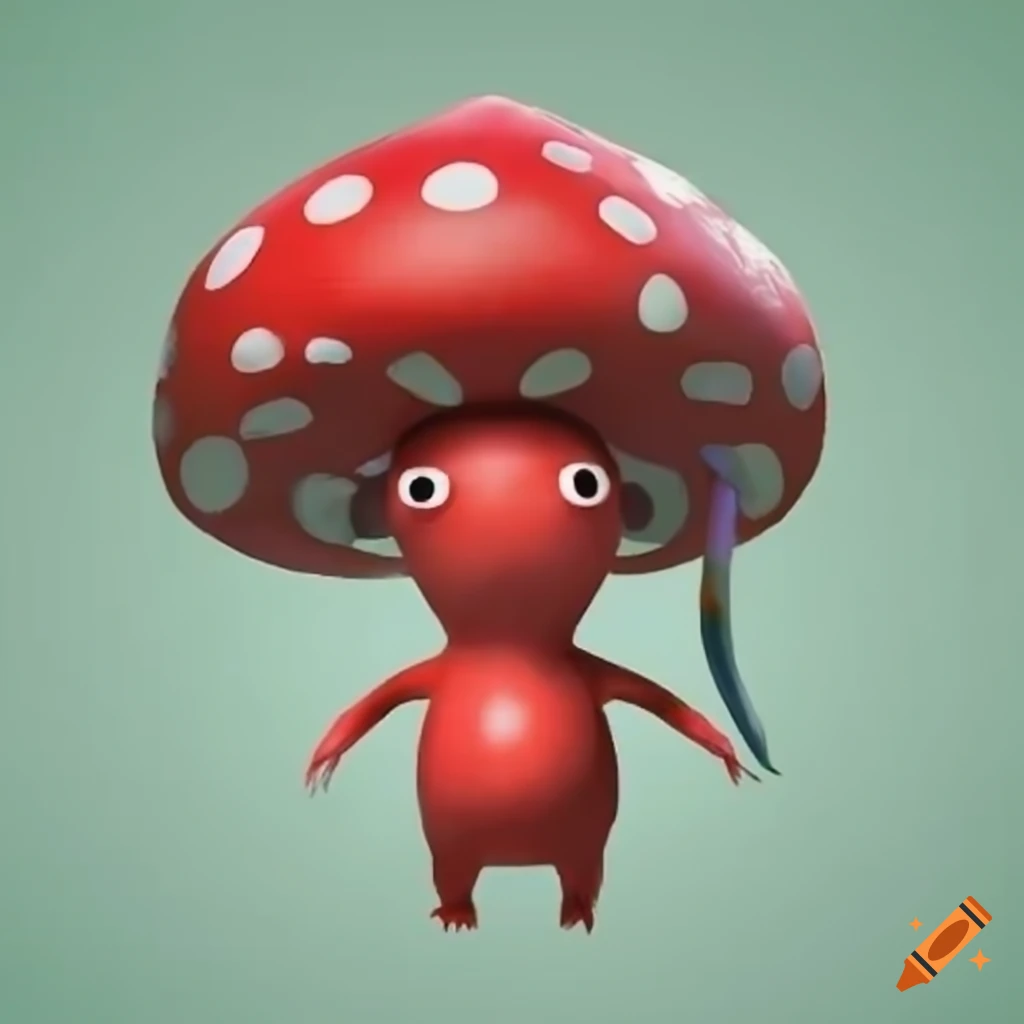 Mushroom infectded red fire pikmin official concept art
