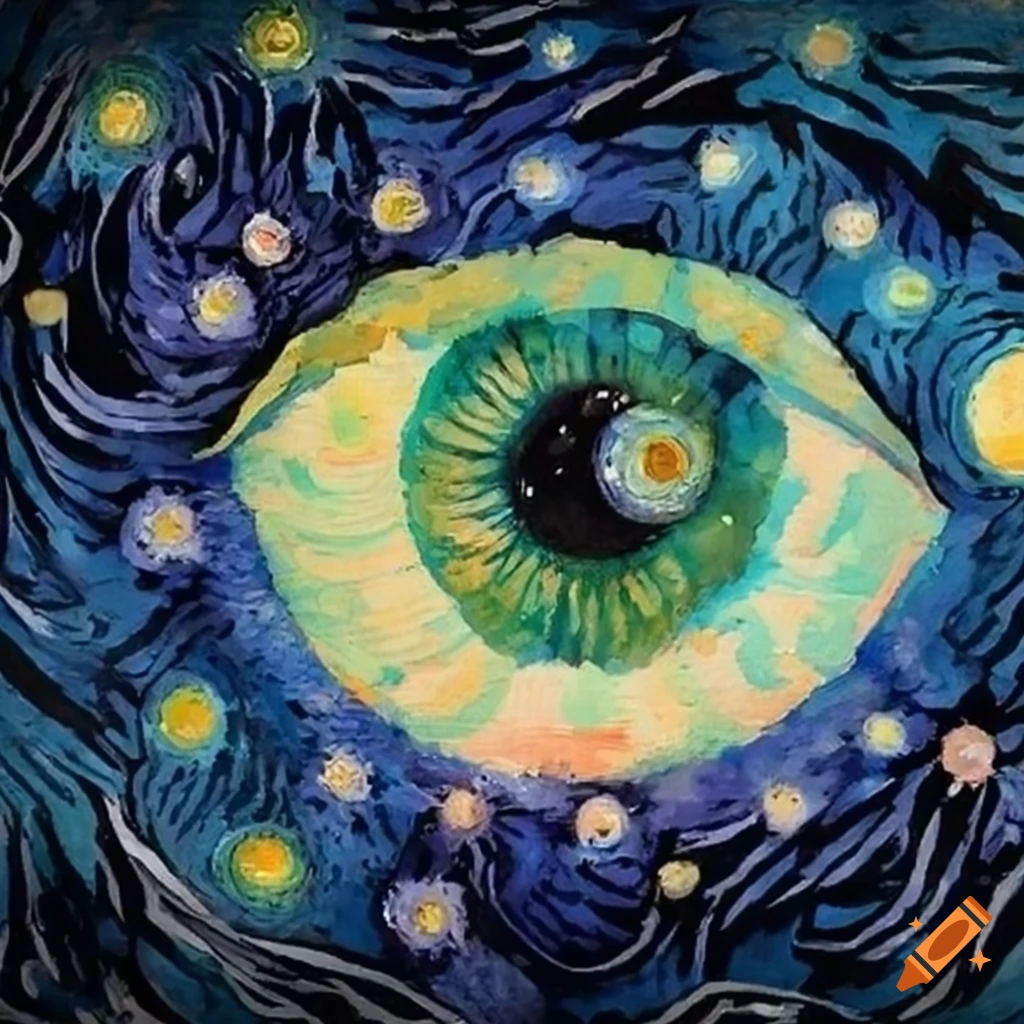 Eye in the sky molecules and atoms van gogh starry night