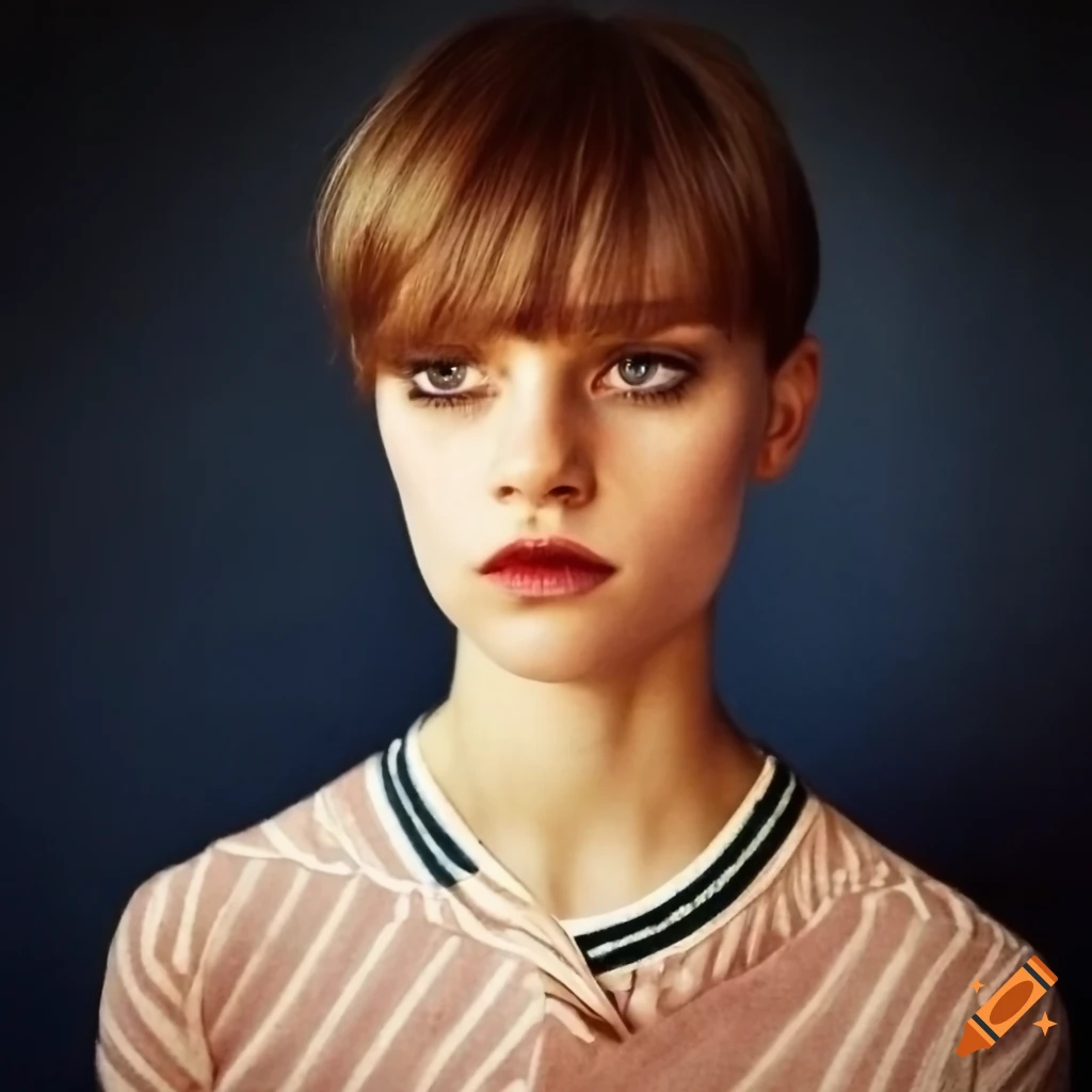 Young "fred perry woman" with "london haircut", skinhead but long hair ...