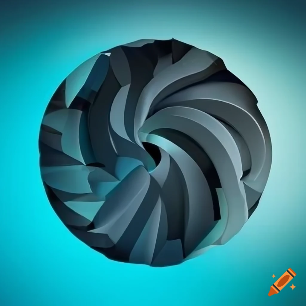 Modern digital art, printable 3d circular art, download art print on ...