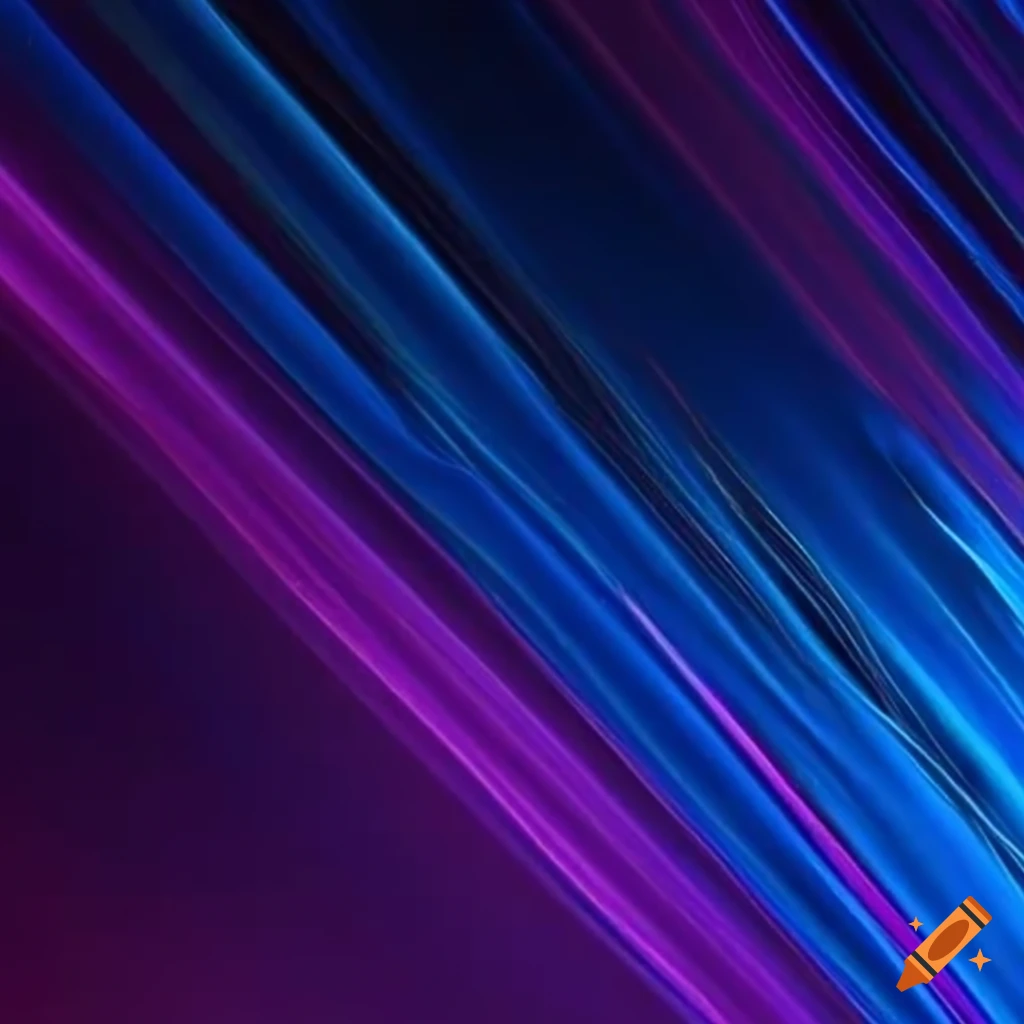 A mesmerizing abstract night sky with glowing neon blue and purple line ...