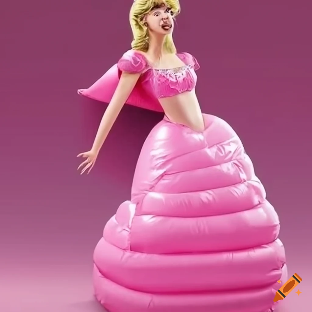 Big pink inflatable princess dress