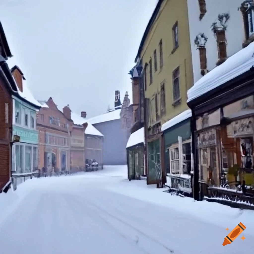 Incongruous compositions, otherwise just snowy small towns