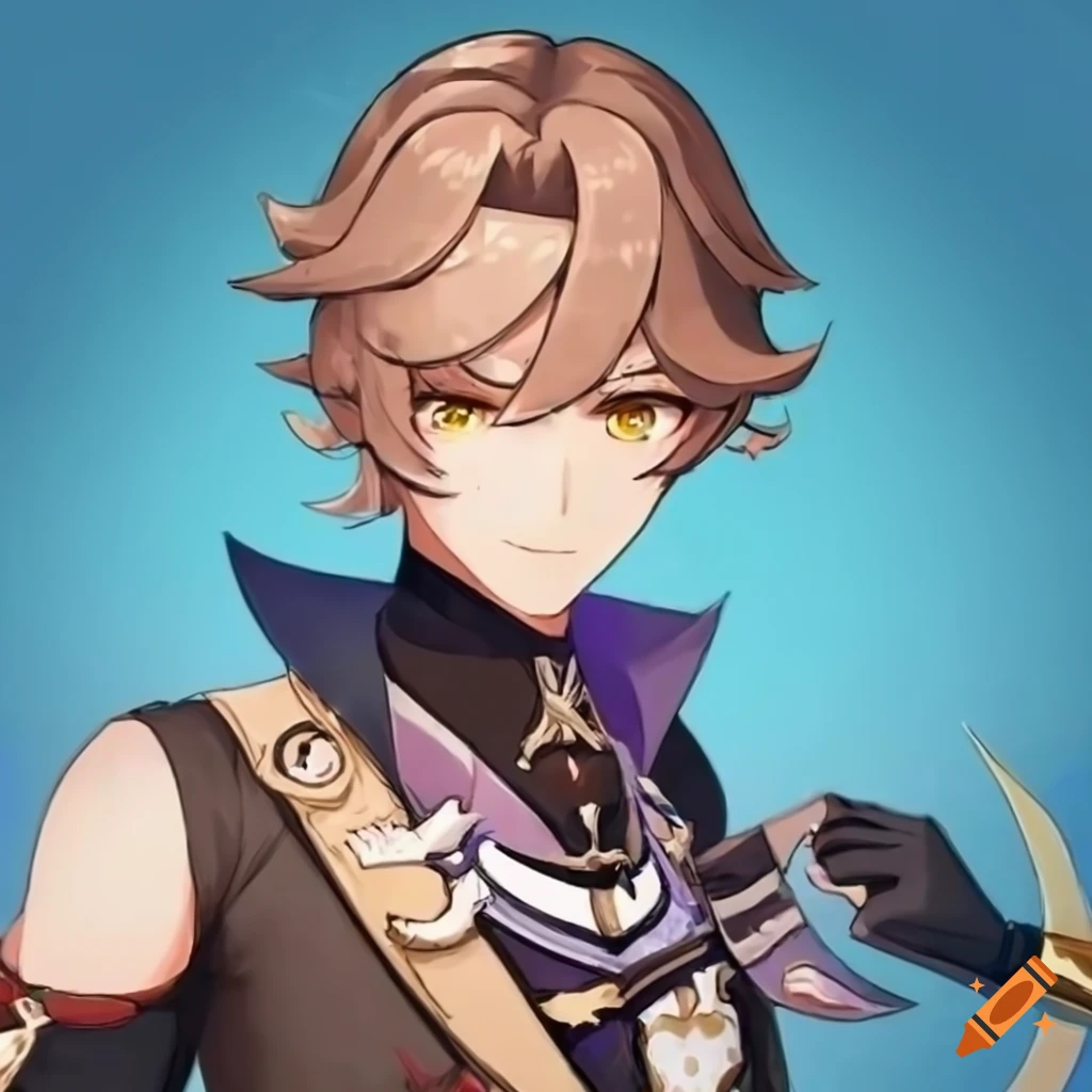 Male original character inspired by genshin impact universe on Craiyon